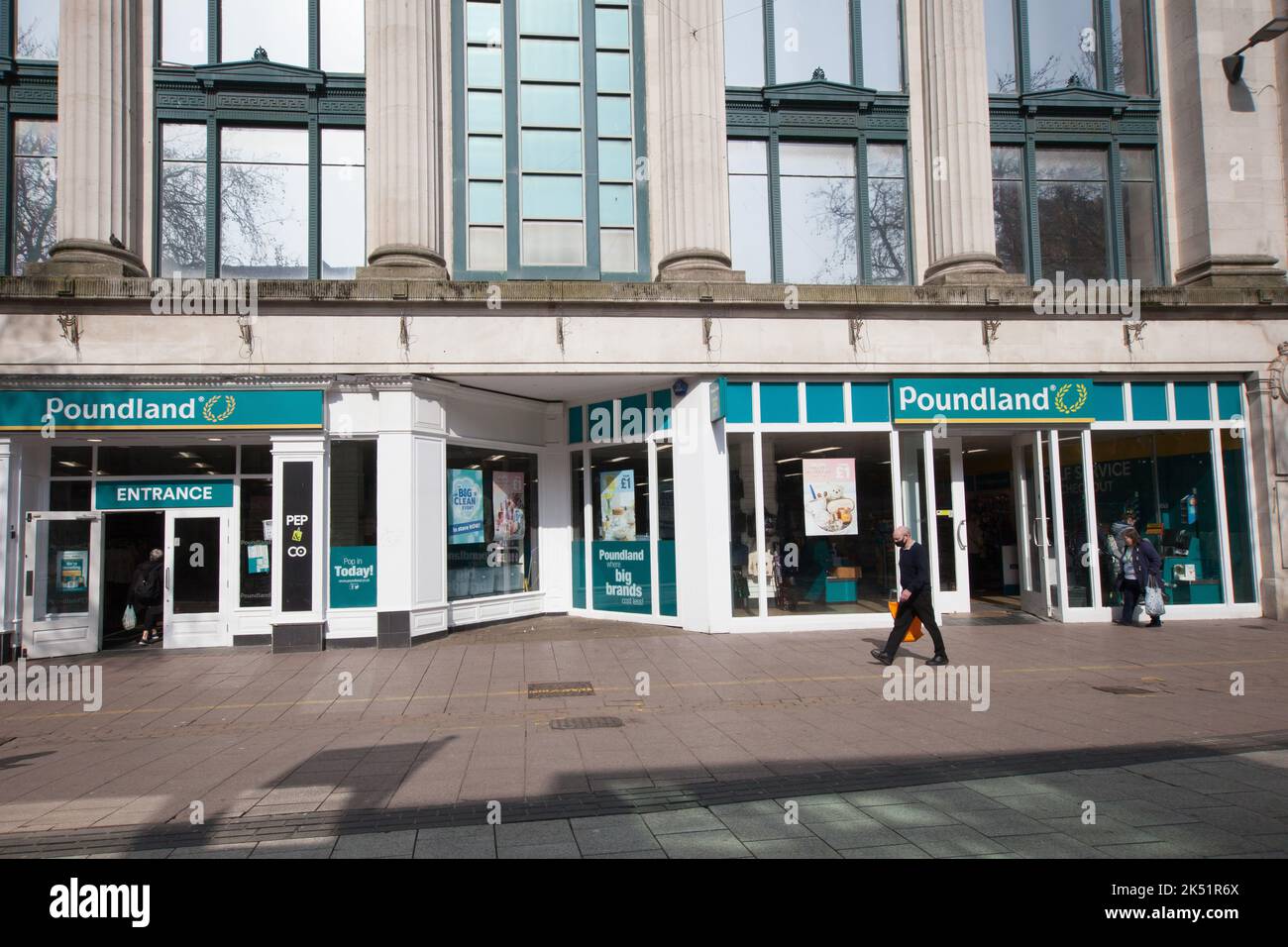 The Poundland Shop on Queen Street, Cardiff, Wales in the UK Stock ...