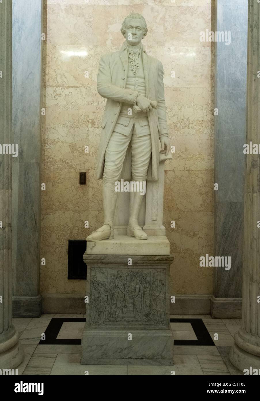 Statue of Alexander Hamilton of New York in the Hall of Columns in the ...