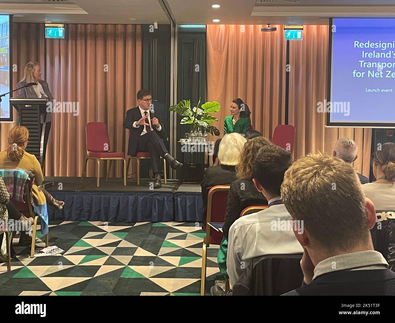 Minister for Transport Eamon Ryan and OECD Environment Director Jo ...
