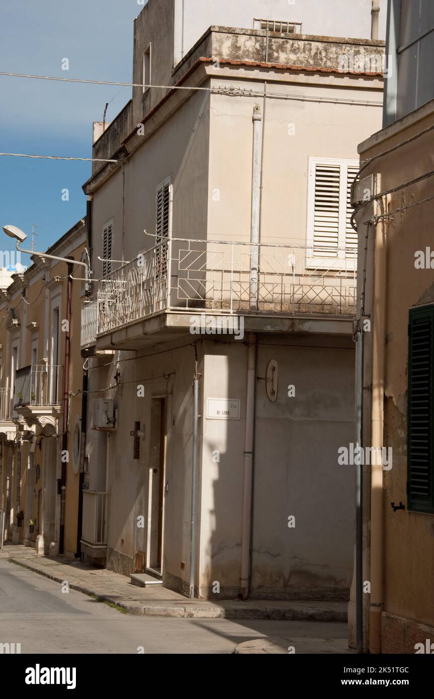 Street scene, Rosolini, Province of Siracusa (Syracuse), Sicily, Italy ...