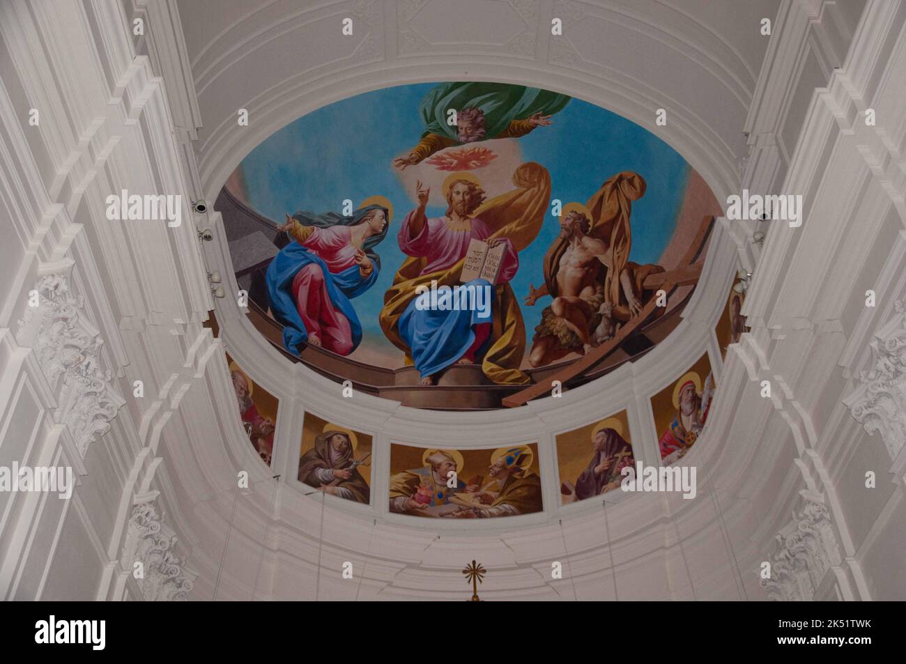 Detail, Cathedral ceiling, Noto, Province of Siracusa, Sicily, Italy ...