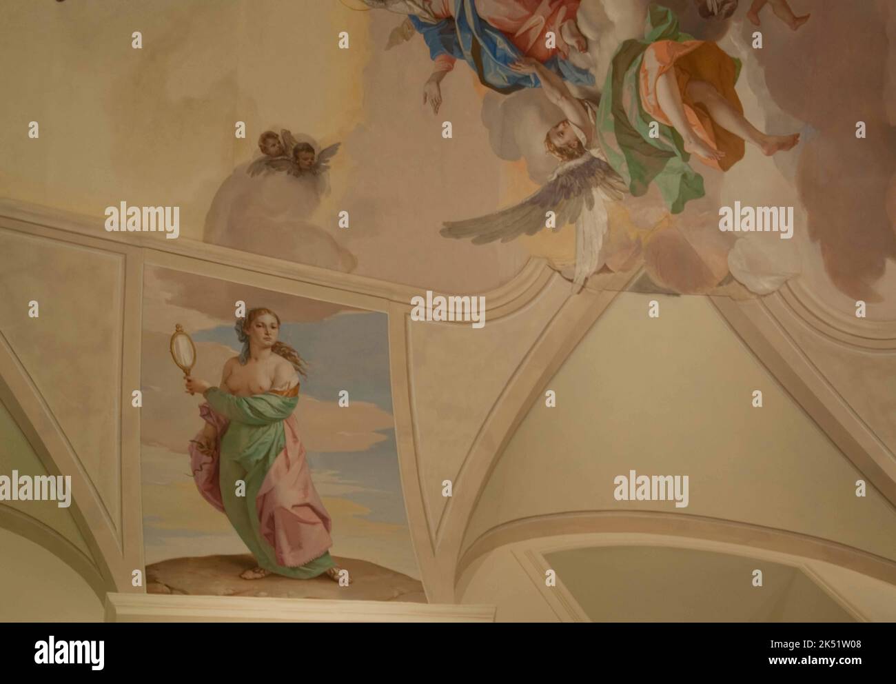 Painting on ceiling, Cathedral, Noto, Province of Siracusa, Sicily ...