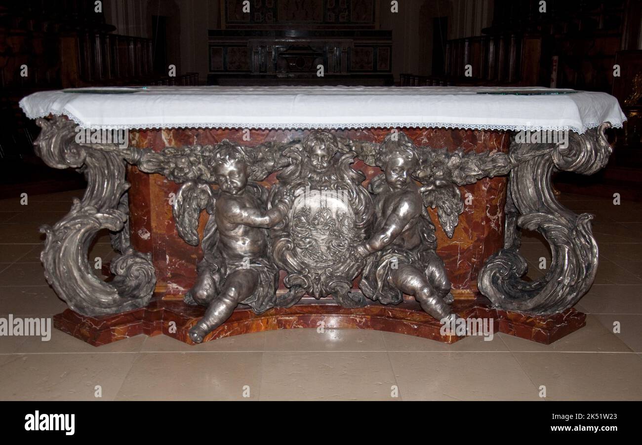 Decoration of Main altar, Cathedral, Noto, Province of Siracusa, Sicily ...