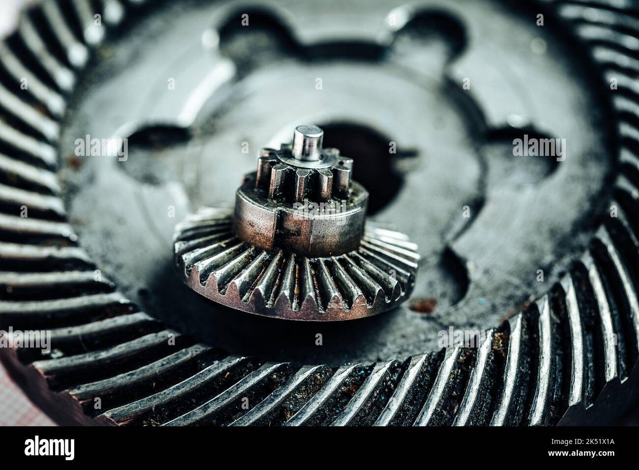 Gears from an old industrial machine Stock Photo - Alamy