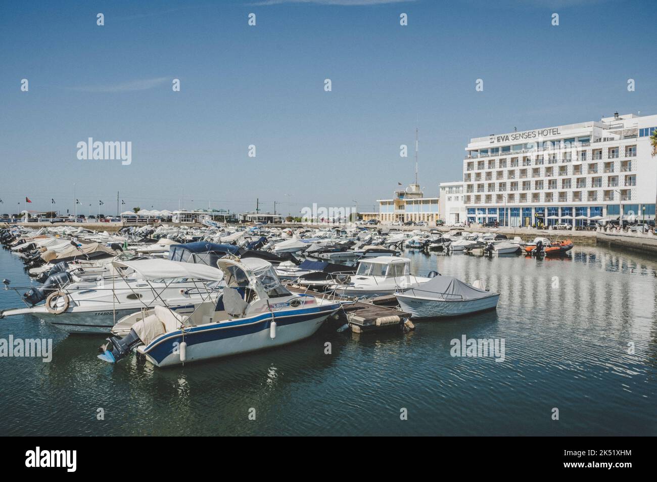 Faro, Portugal, September 2022: Faro harbor or marina view with EVA ...