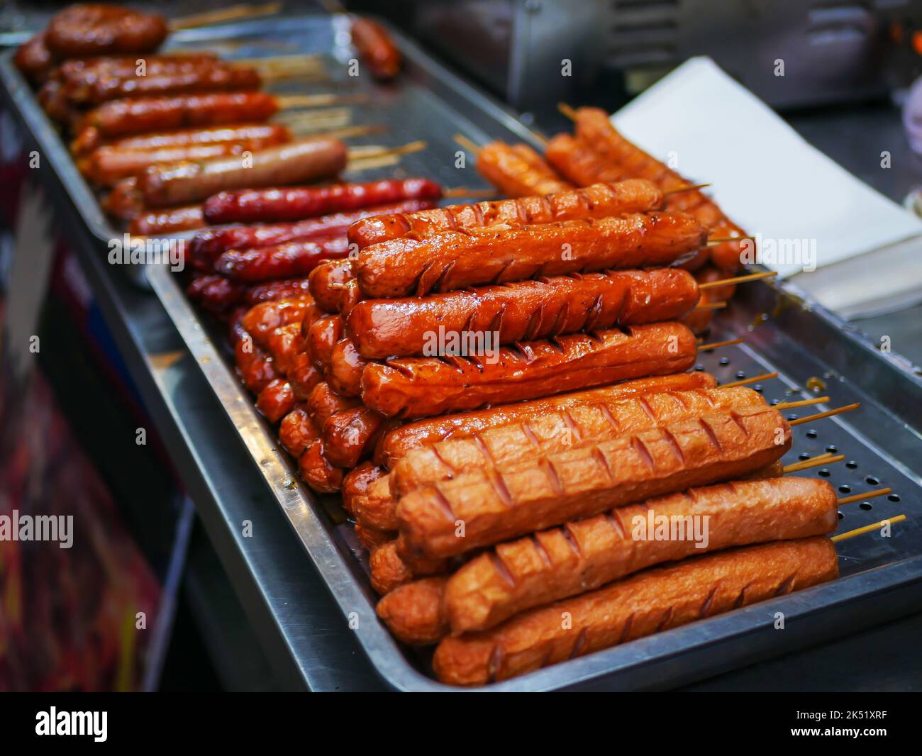 Local grilled sausages selling market hi-res stock photography and ...
