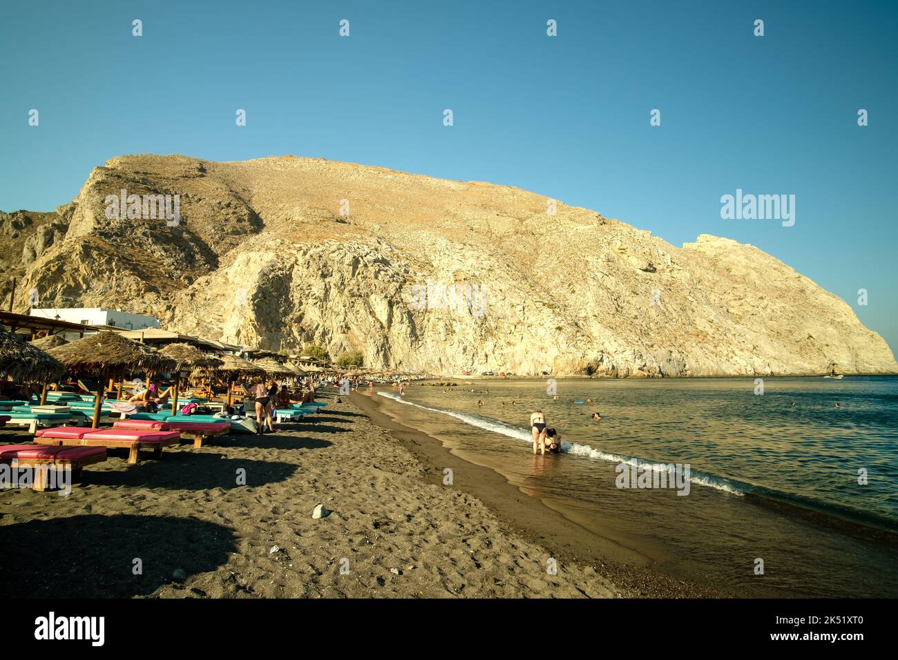 Santorini, Greece - September 4, 2022 : Panoramique view of the famous ...