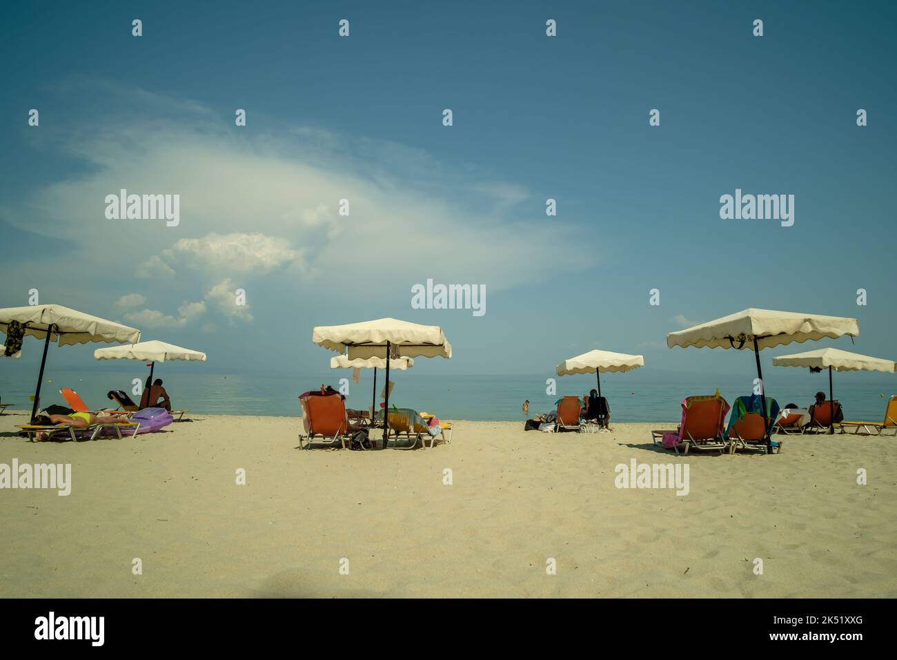 Kriopighi, Greece - August 31, 2022 : The beautiful and sandy beach of ...
