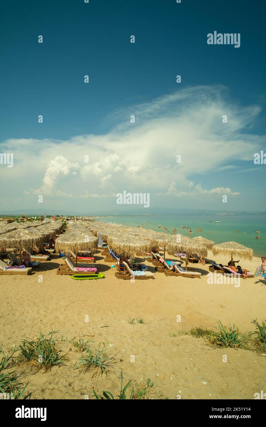 Nea Potidea, Greece - August 29, 2022 : Panoramic view of the beautiful ...