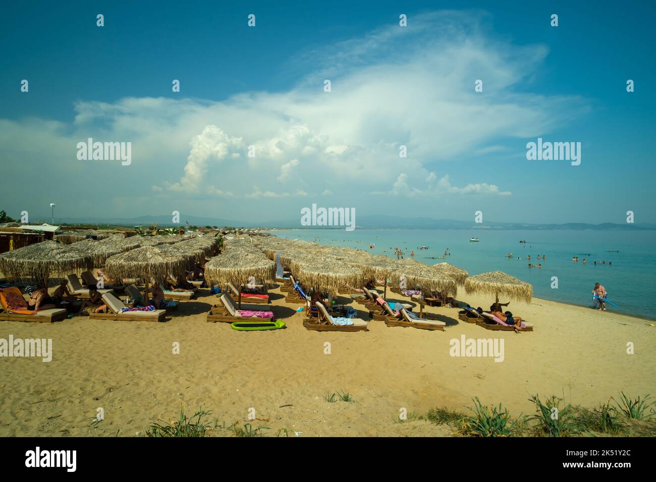 Nea Potidea, Greece - August 29, 2022 : Panoramic view of the beautiful ...