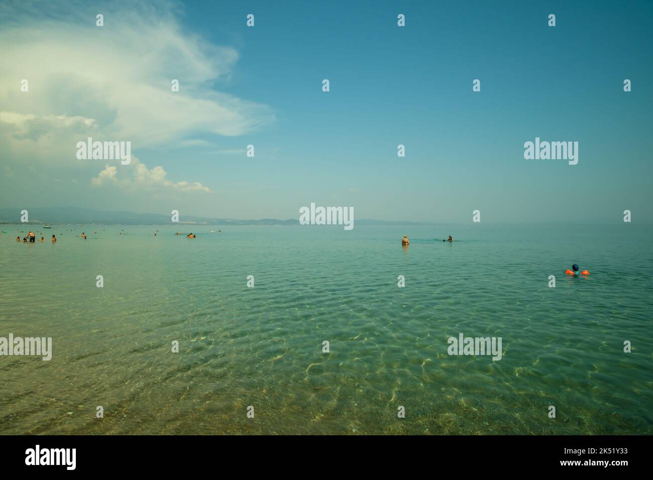 Nea Potidea, Greece - August 29, 2022 : Amazing turquoise waters at the ...