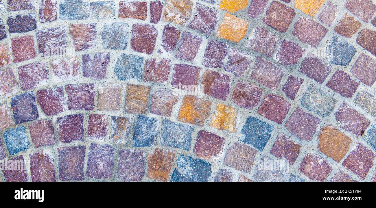 Colorful bricks floor pattern blank old fashioned architecture surface ...