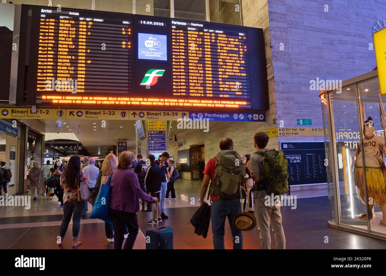 Passengers at the Termini train station in Rome,Italy Stock Photo - Alamy