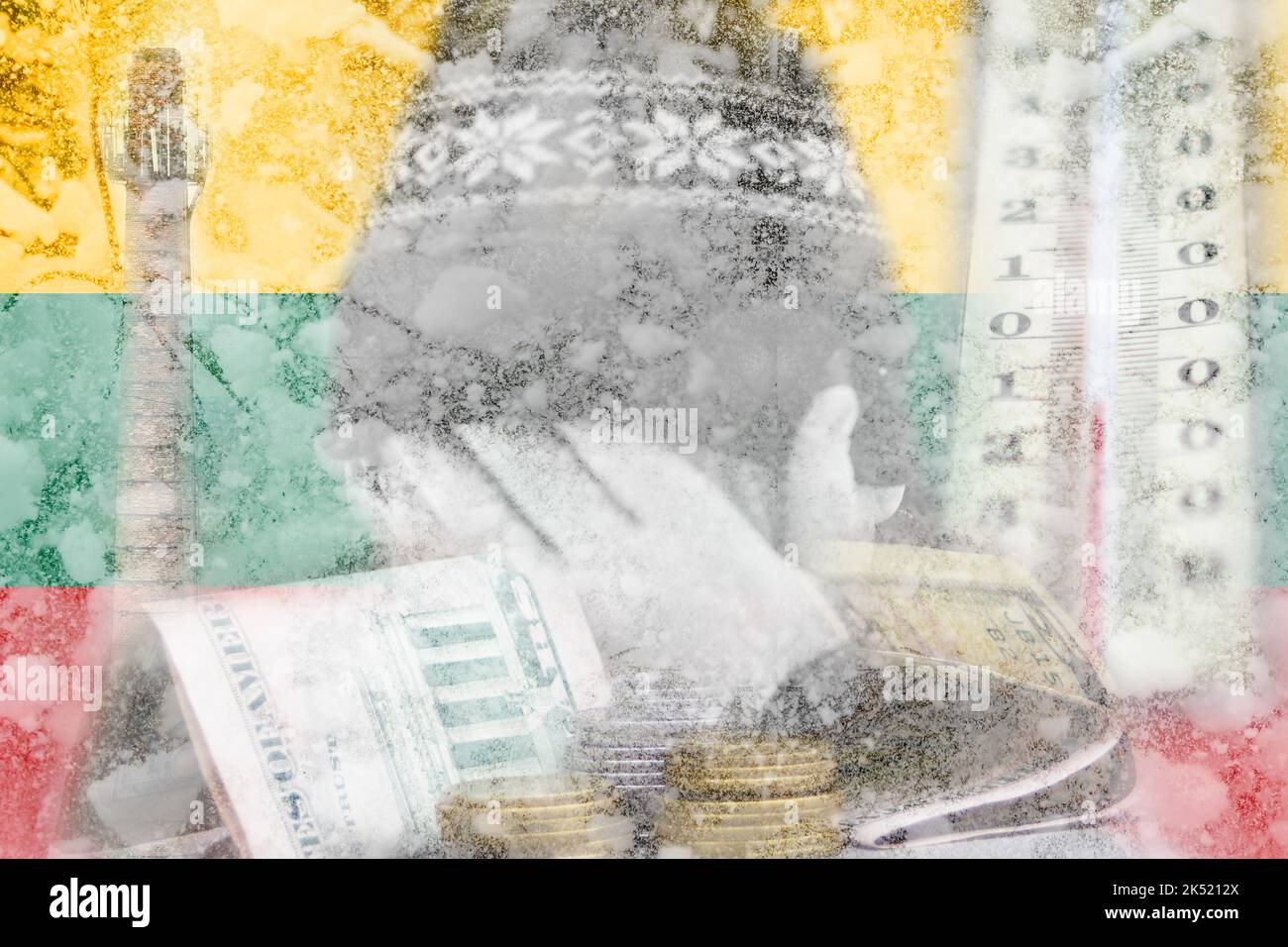 Winter in lithuania cold thermometer hi-res stock photography and ...