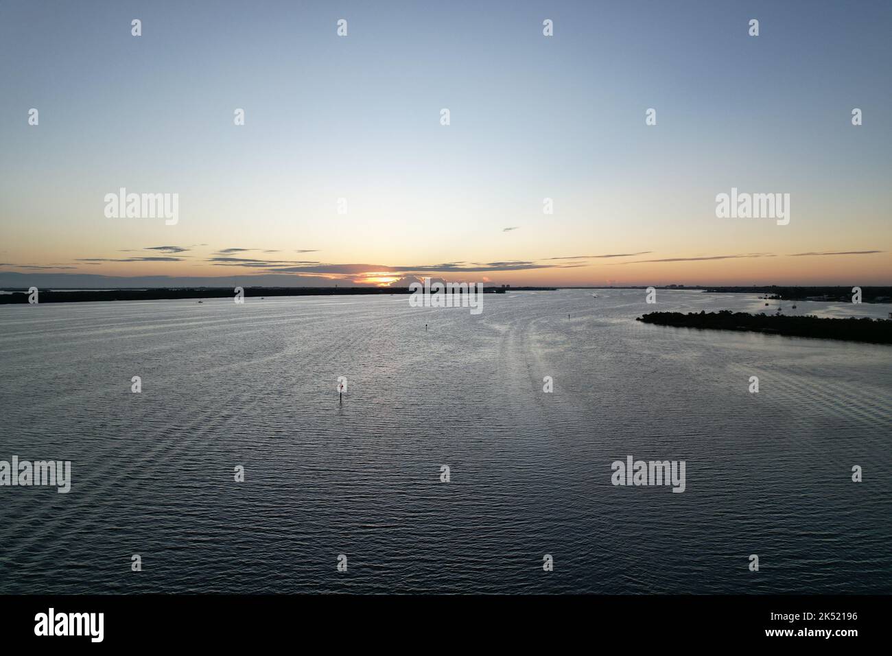 A scenic shot of the Manatee River in Manatee County, Florida during ...