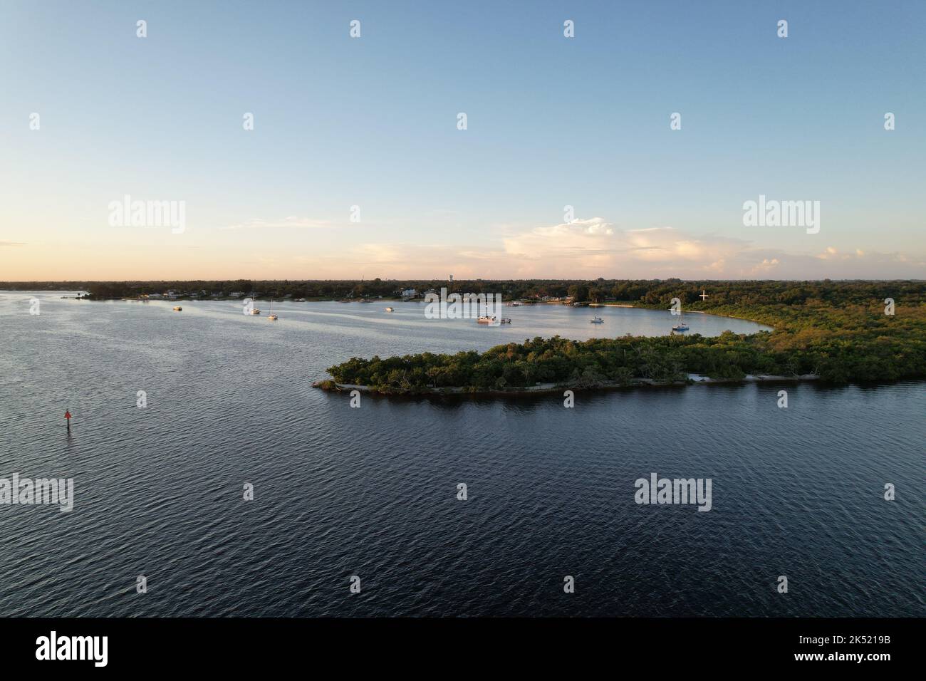 A scenic shot of the Manatee River in Manatee County, Florida during ...