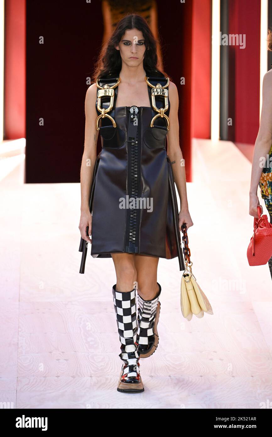 Model Cyrielle Lalande walks on the runway at the Louis Vuitton fashion ...