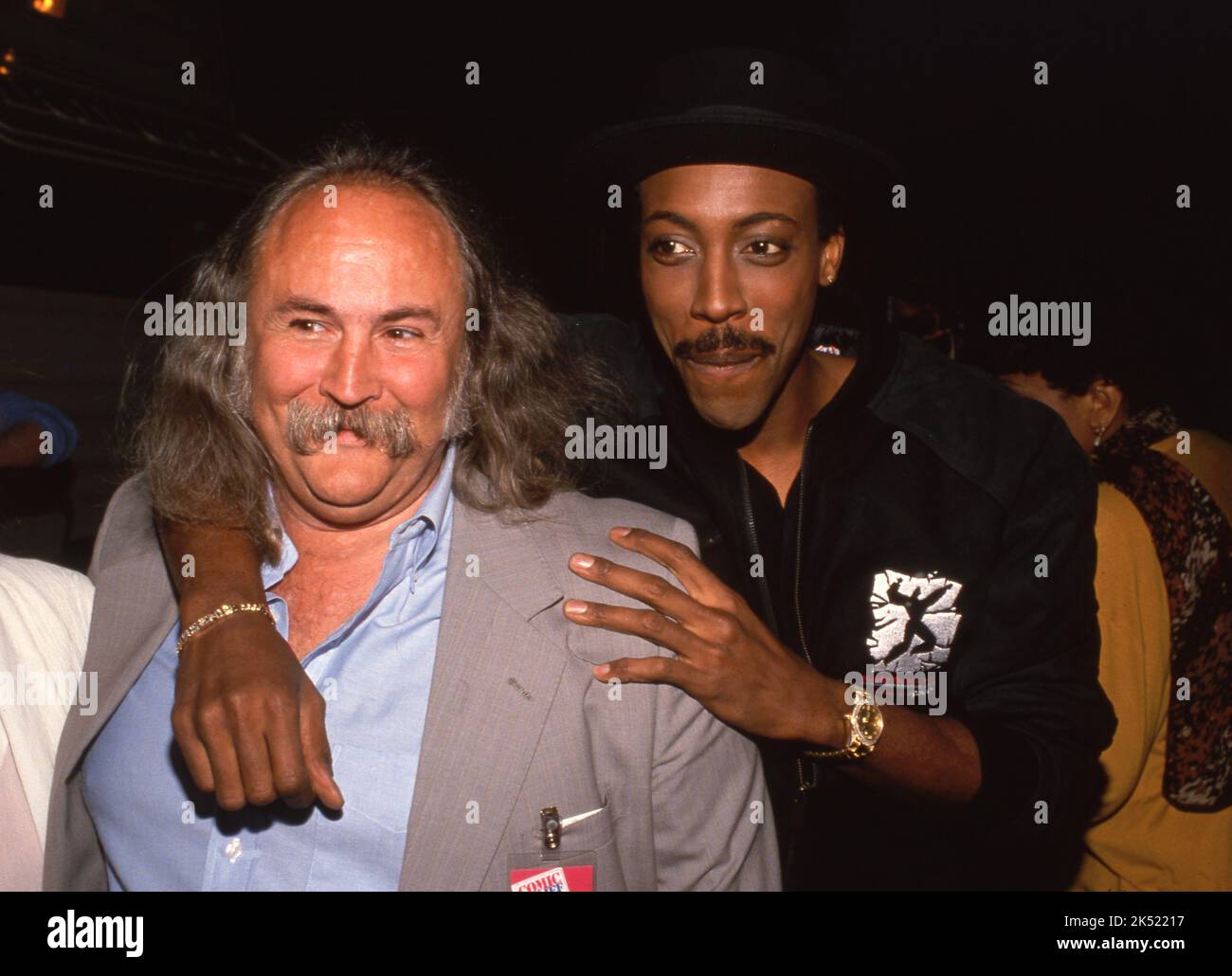 David Crosby and Arsenio Hall at Comic Relief III on March 18, 1989 at ...