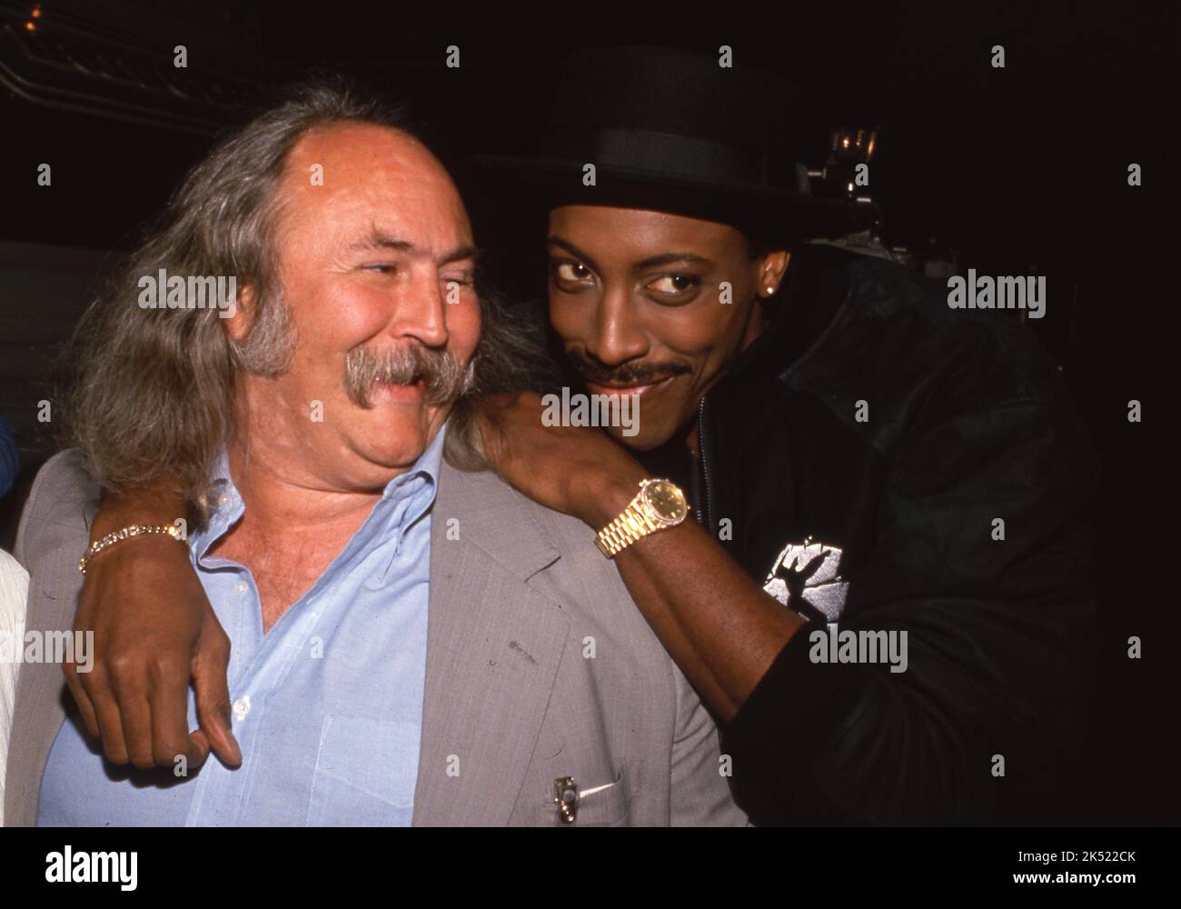 David Crosby and Arsenio Hall at Comic Relief III on March 18, 1989 at ...