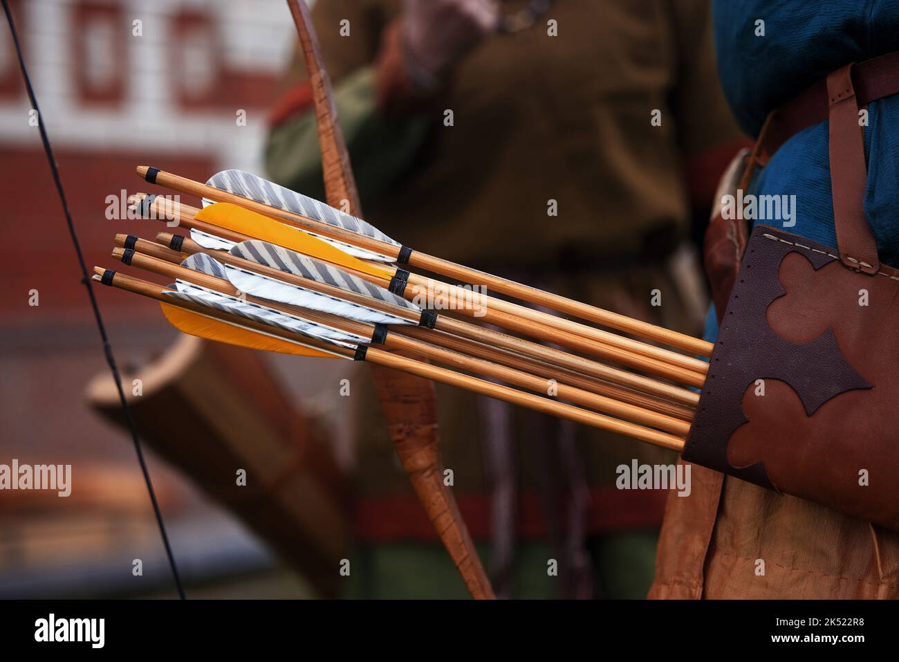 Wooden arrows for the bow. Hand crafted arrows in medieval style ...