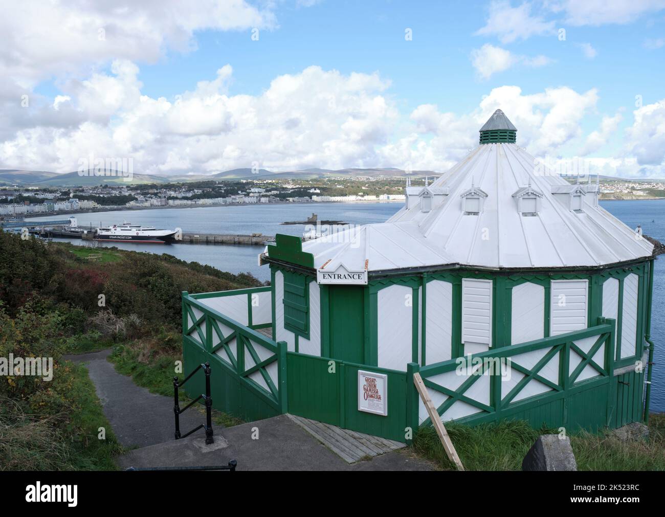 Looking over the Great Union Camera Obscura towards Douglas bay. Built ...