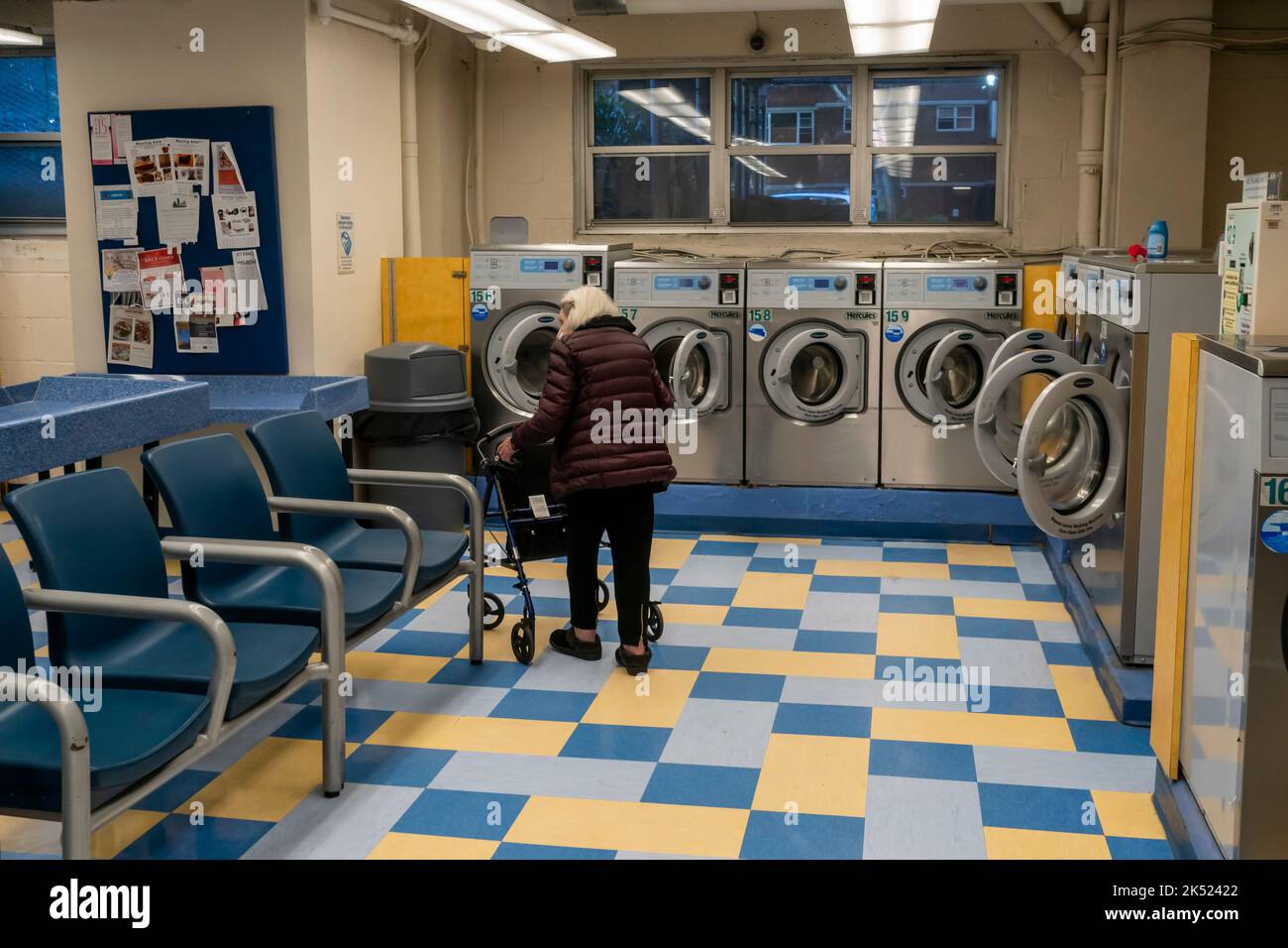 A laundry room in New York on Friday, September 23, 2022. (© Richard B ...