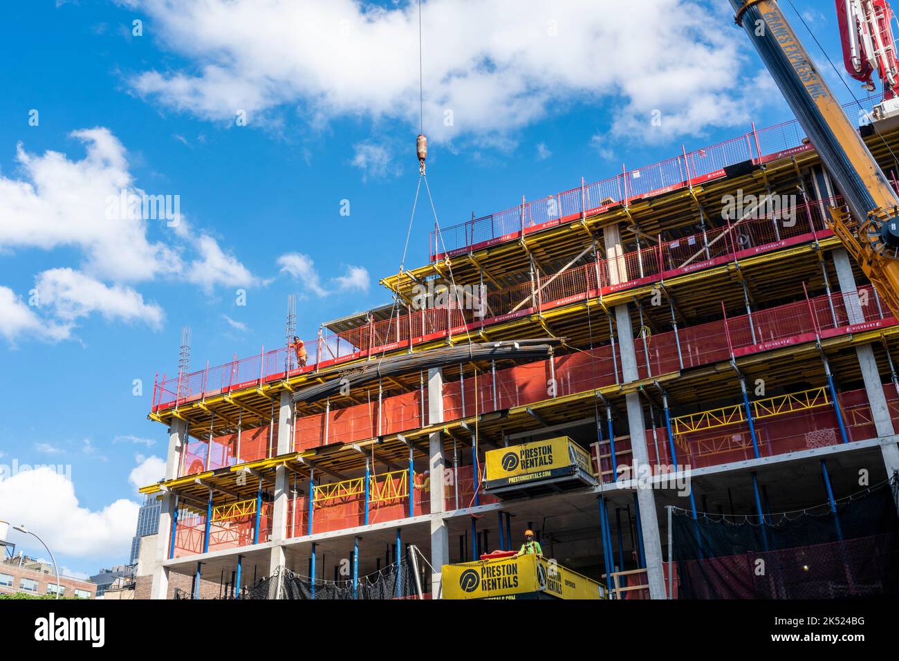 Construction of senior affordable housing in Chelsea in New York on ...