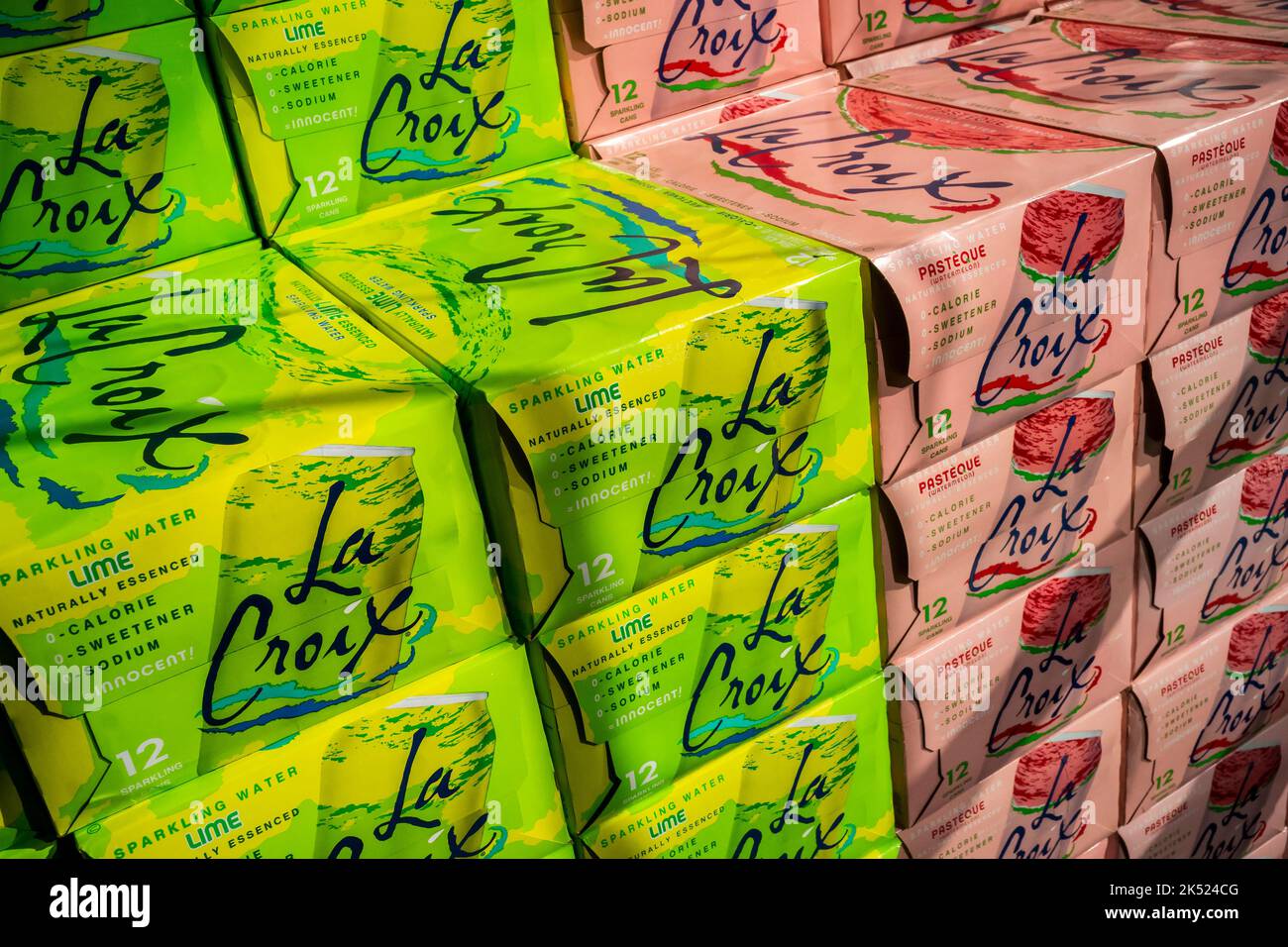 Display of La Croix sparkling beverages in a Whole Foods Supermarket in ...