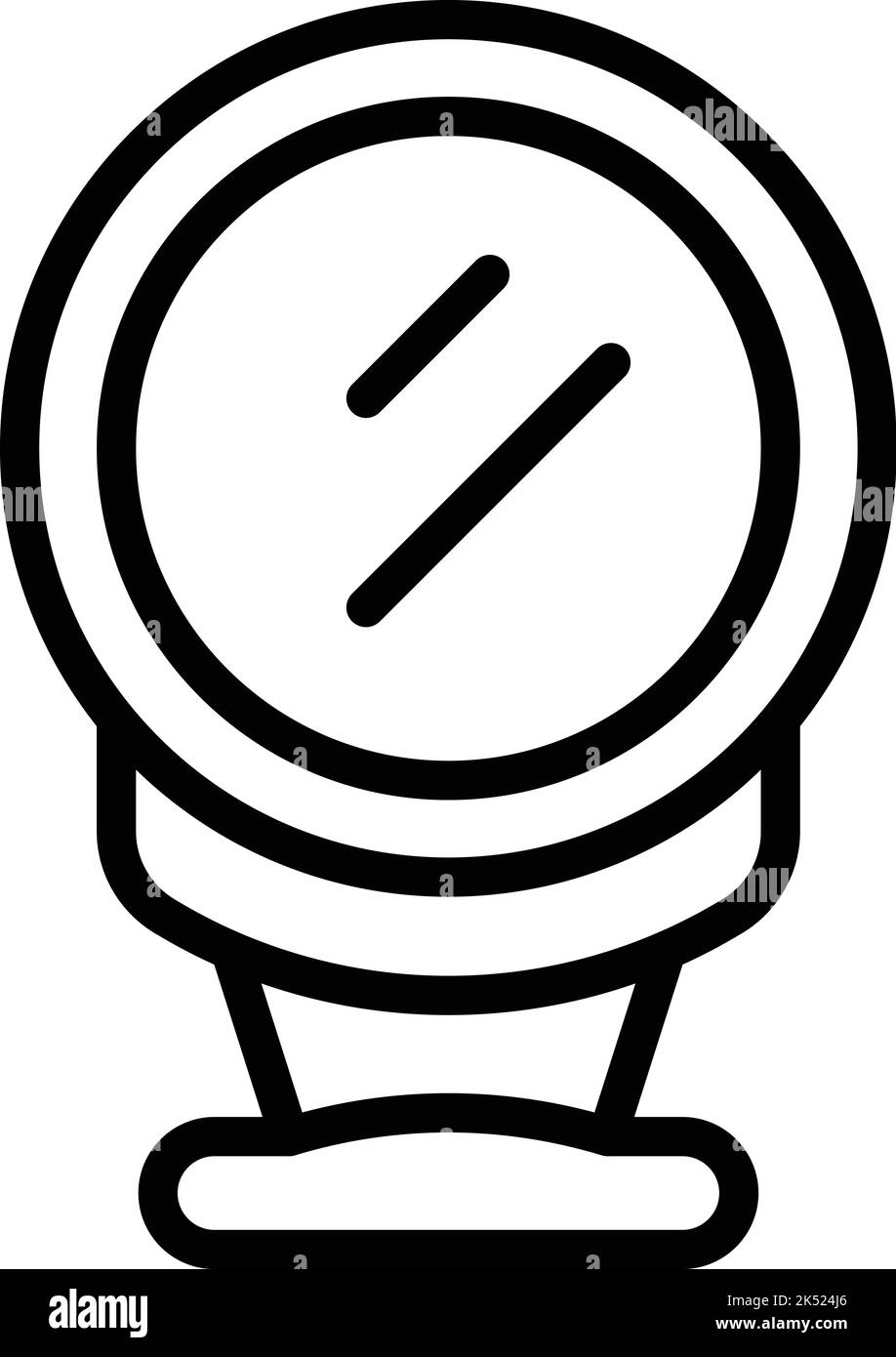 Cosmetic mirror icon outline vector. Makeup brush. Eye tool Stock ...