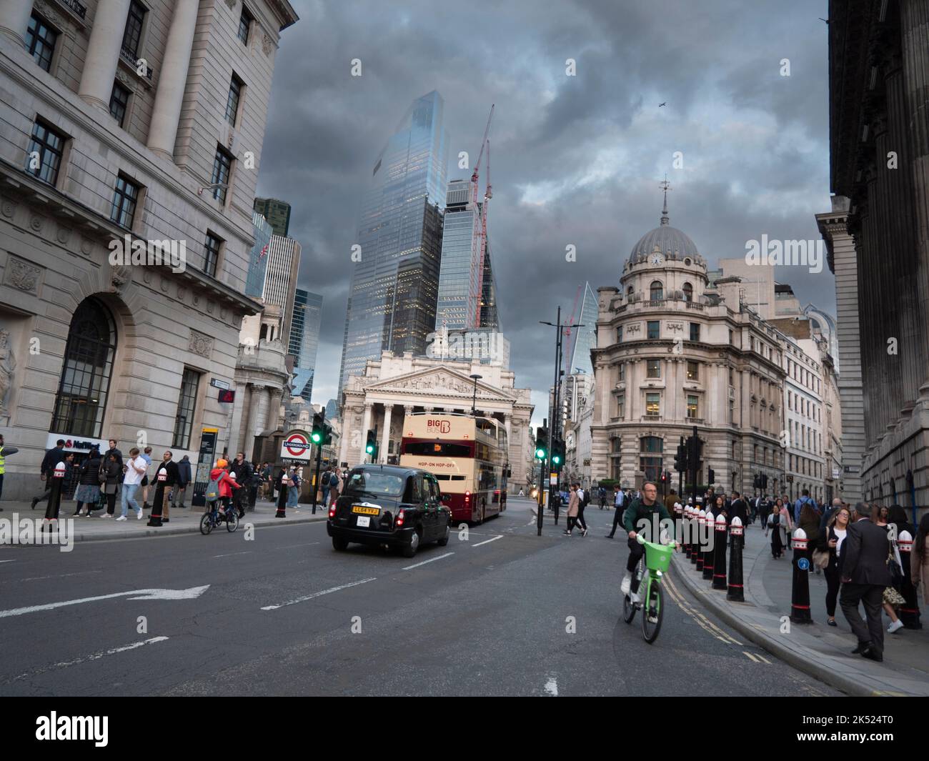 View of Financial district, City of London picture shows London Royal ...