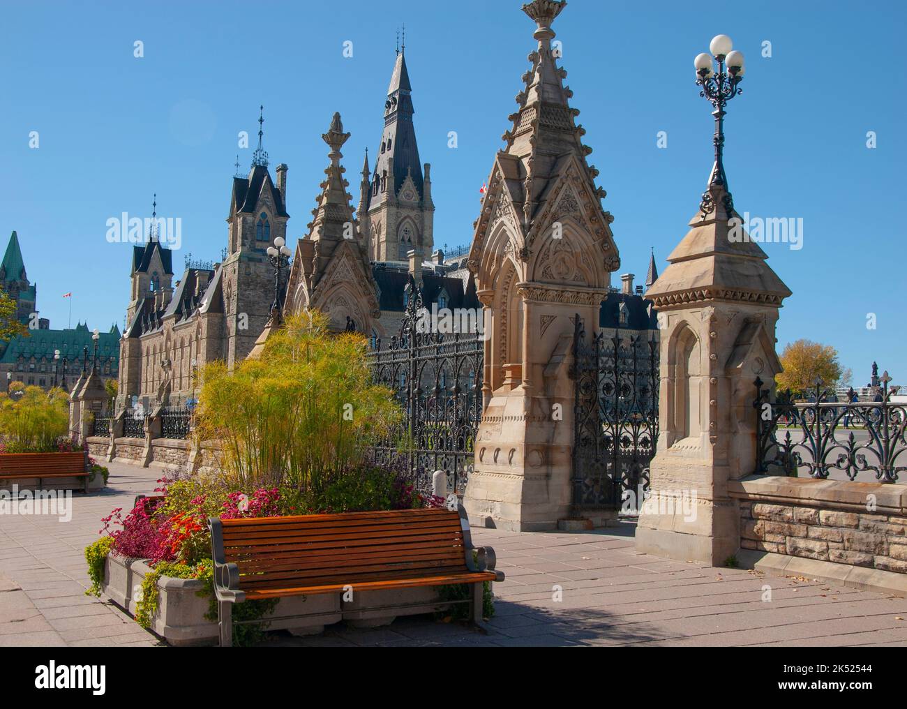 Parliament Building West Block And Main Gate From Wellington Street