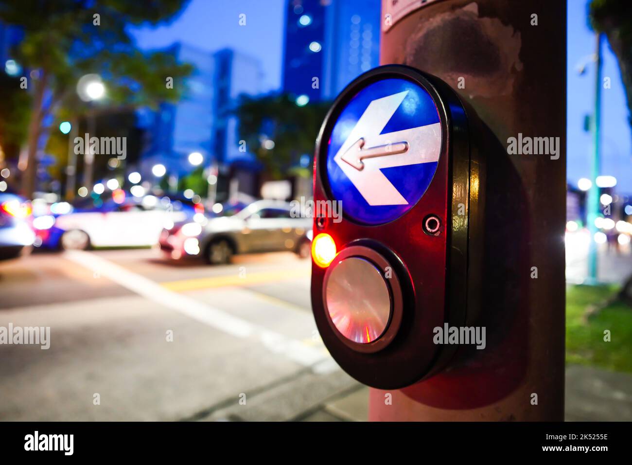 close up of crossing signal button in singapore Stock Photo - Alamy