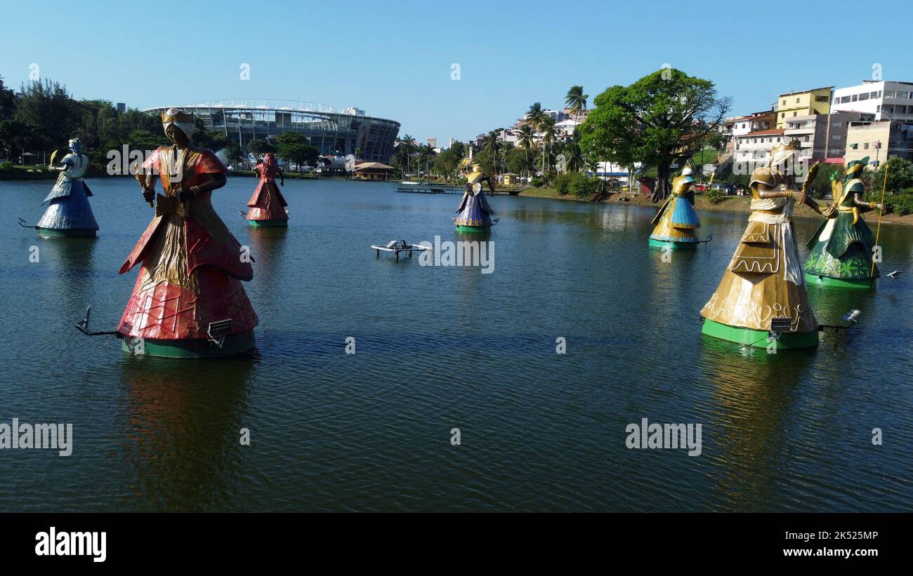 salvador, bahia, brazil - september 29, 2022: sculptures of Orixa ...