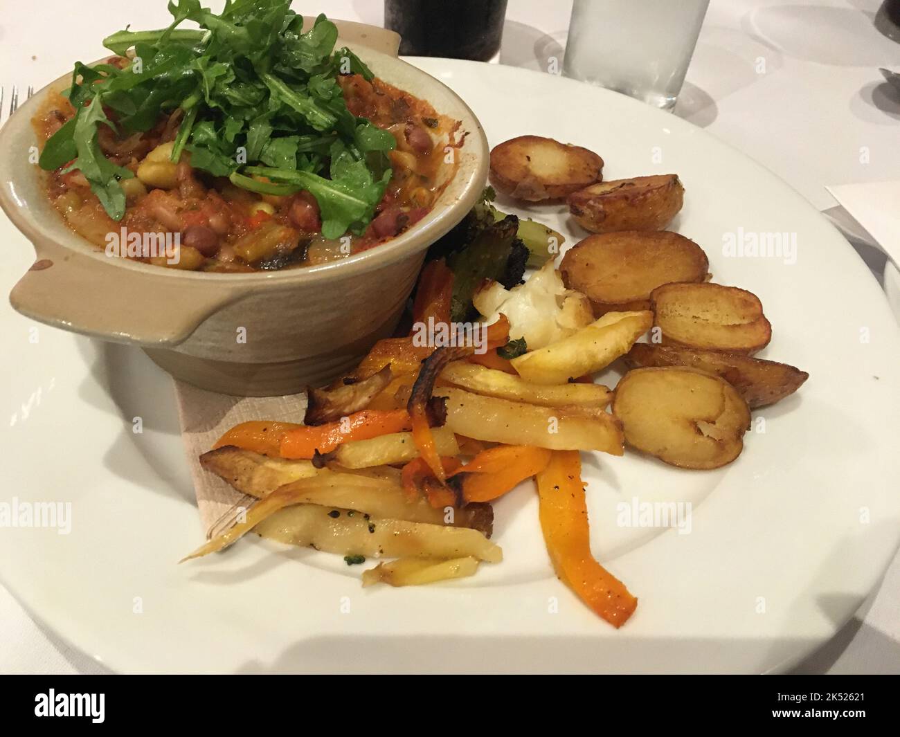 Typical scottish food, vegetable soup and potatoes Stock Photo - Alamy
