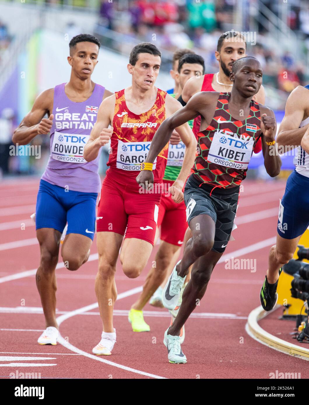 Daniel Rowden of GB&NI, Mariano Garcia of Spain and Noah Kibet of Kenya ...