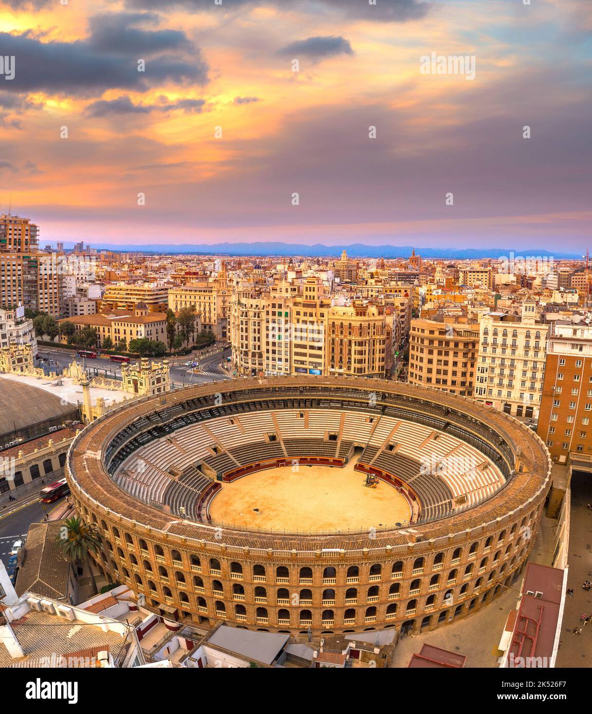 Streets, squares and historical buildings in the old city of Valencia ...