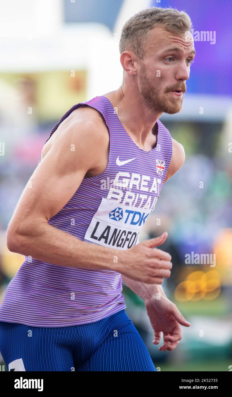 Kyle Langford of GB&NI competing in the men’s 800m heats at the World ...