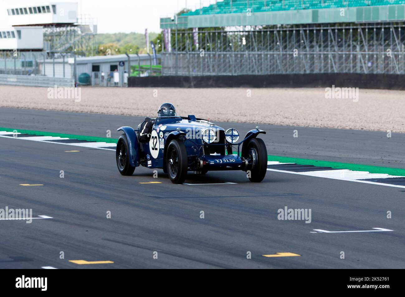 Alexander Hewitson, driving his Blue, 1937, Riley 12/4 TT Sprite during ...