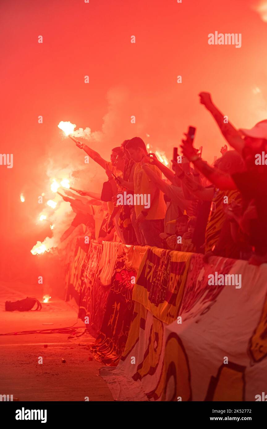 Athens, Lombardy, Greece. 3rd Oct, 2022. Fans and atmosphere in new ...