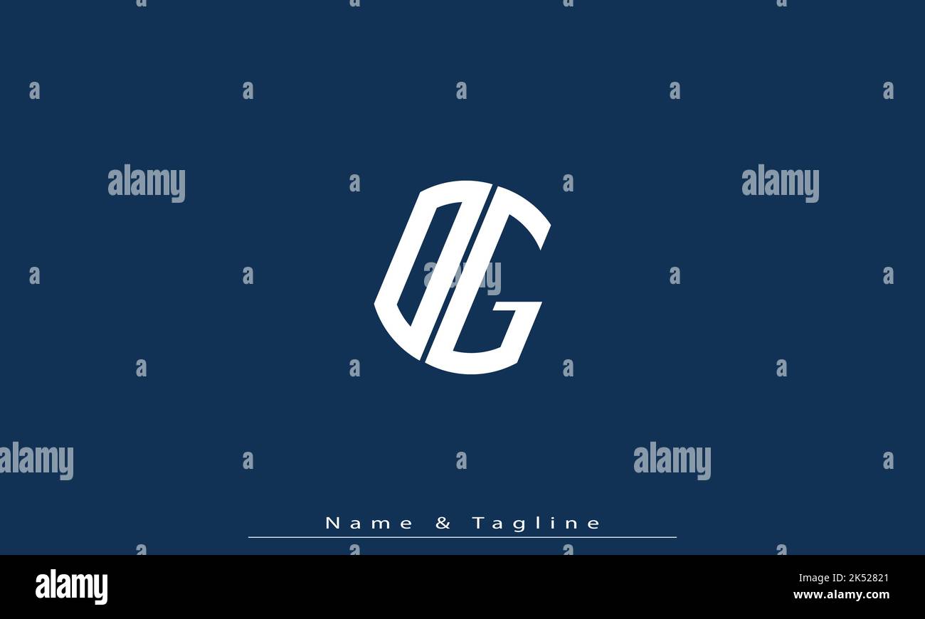 Alphabet letters Initials Monogram logo OG , GO Stock Vector Image ...