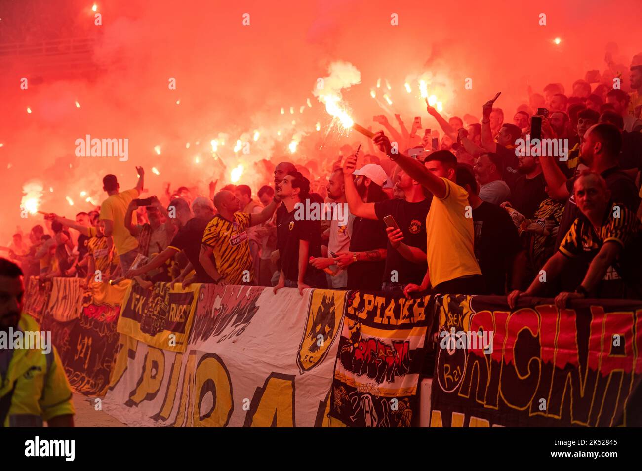 Athens, Lombardy, Greece. 3rd Oct, 2022. Fans and atmosphere in new ...