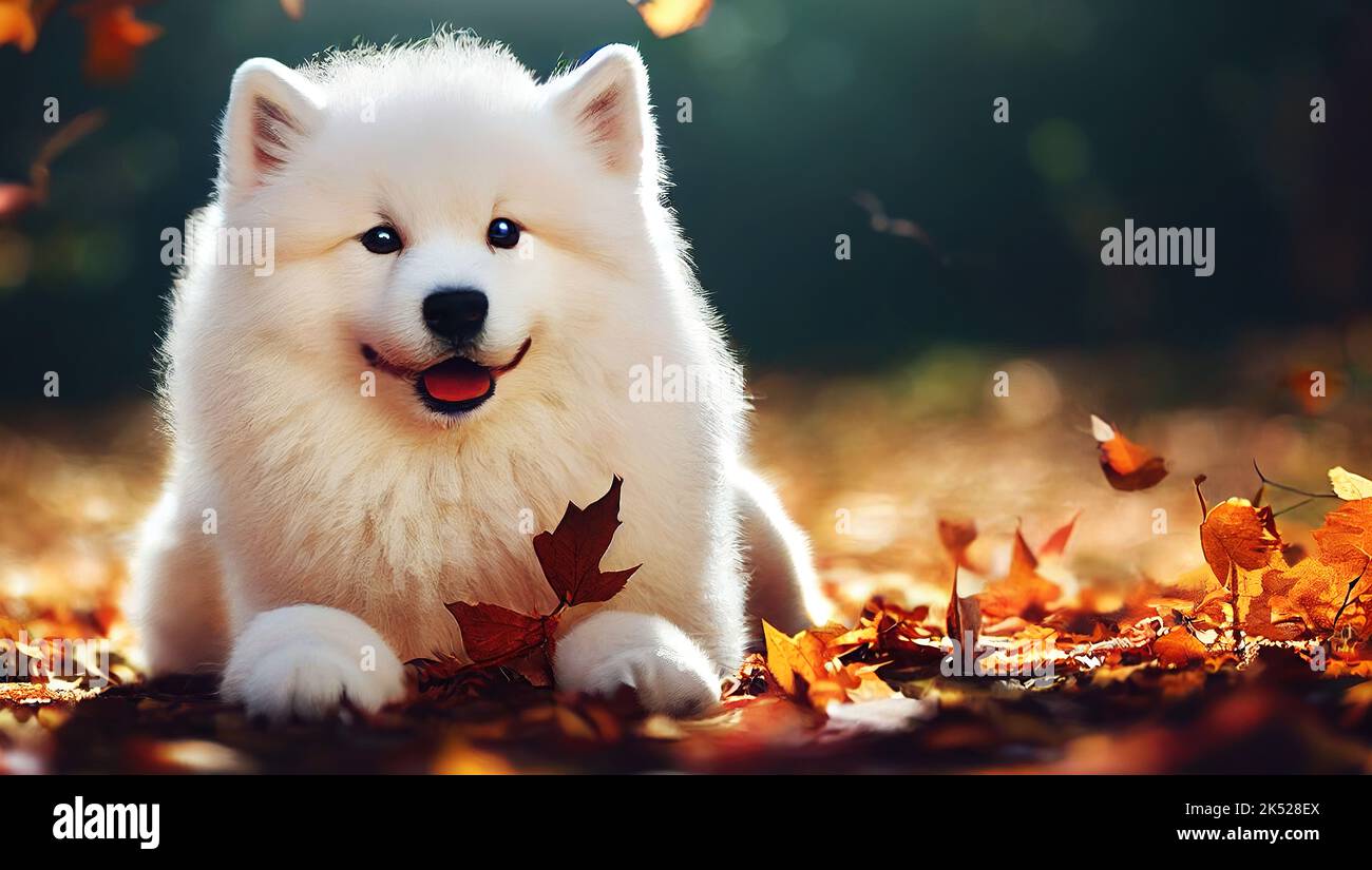 White samoyed vintage hi-res stock photography and images - Alamy