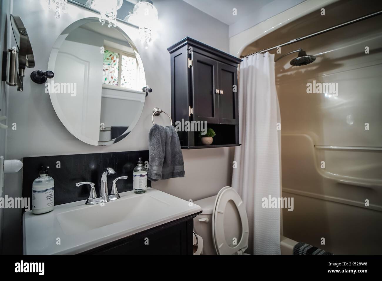 inside home bathroom modern design Stock Photo - Alamy