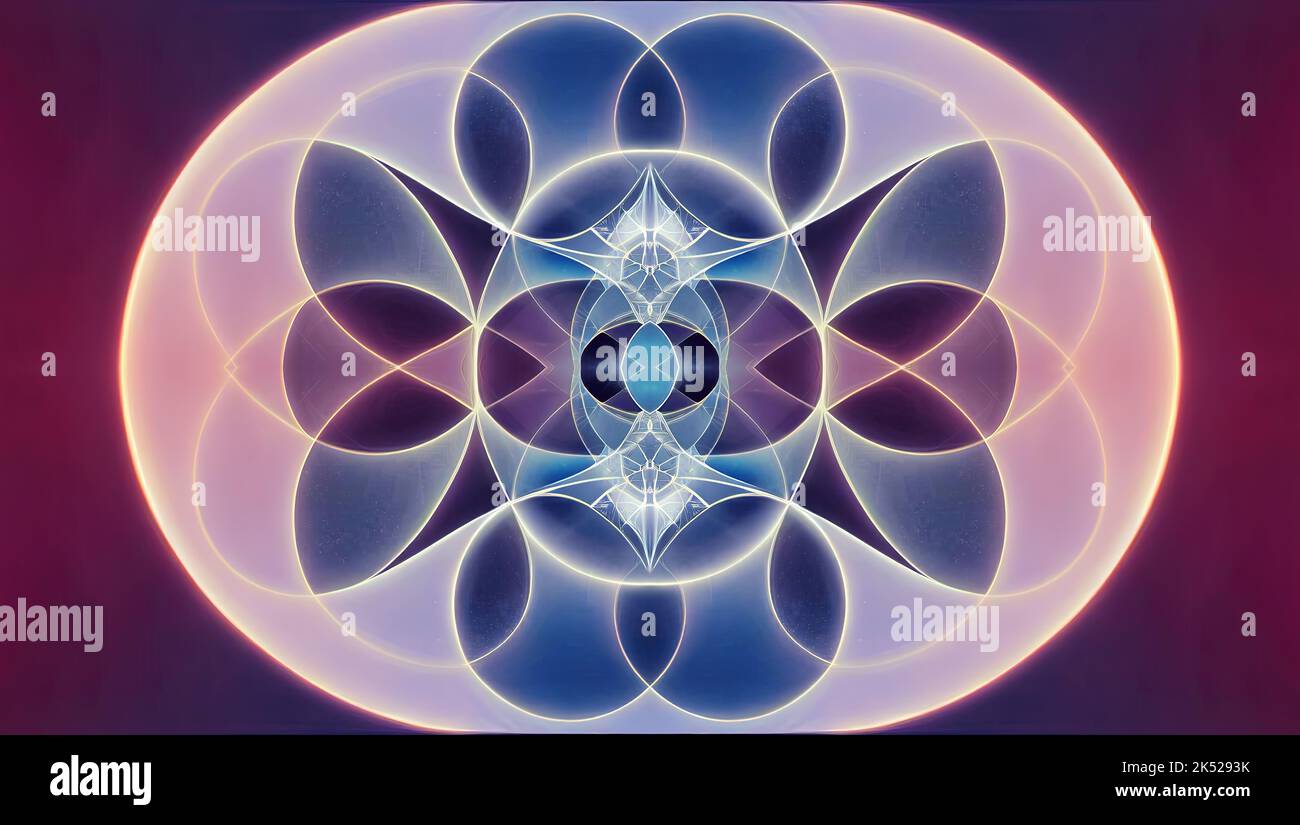 An illustration of a colorful sacred geometry Stock Photo - Alamy