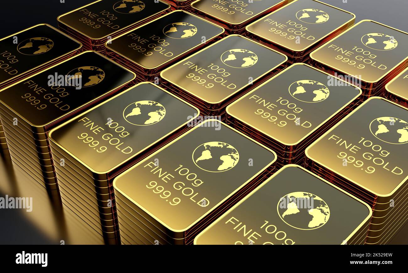 Gold Biscuits isolated on dark luxurious background, 10g bar , premium ...