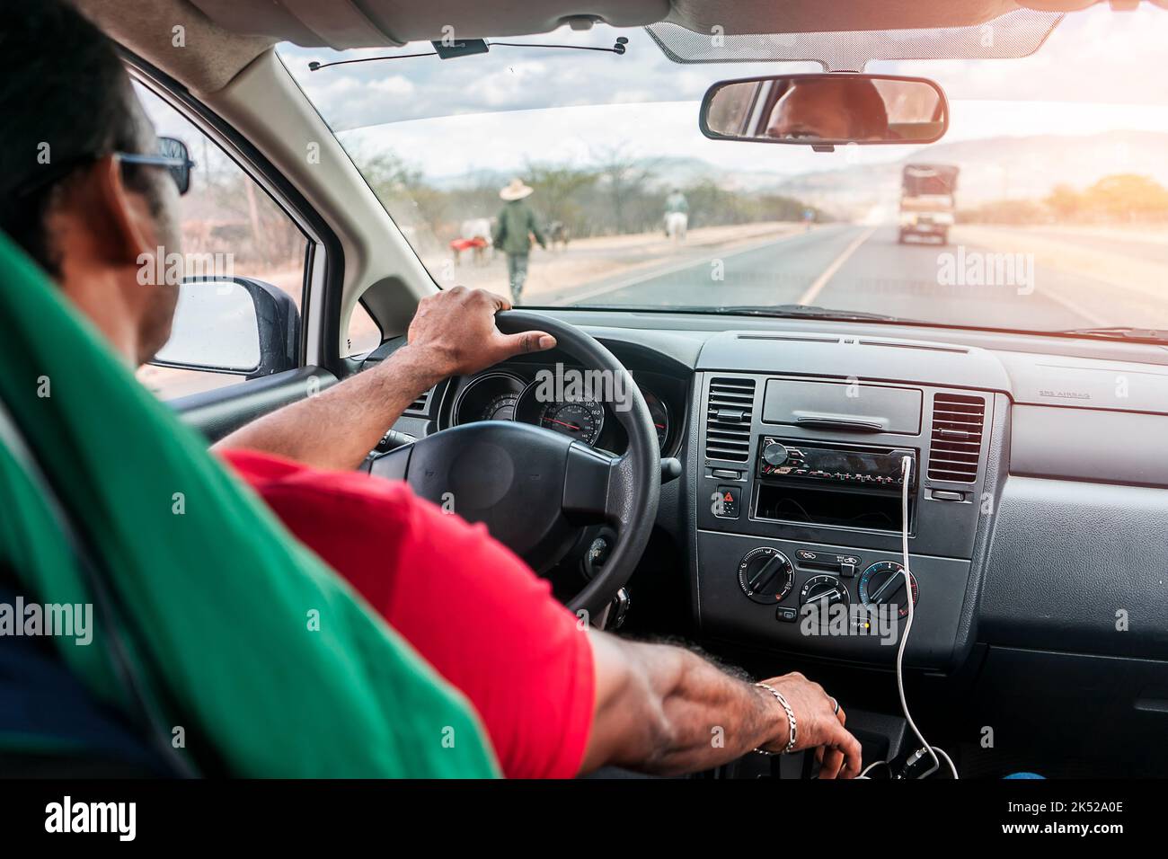 Person driving car on highway hi-res stock photography and images - Alamy
