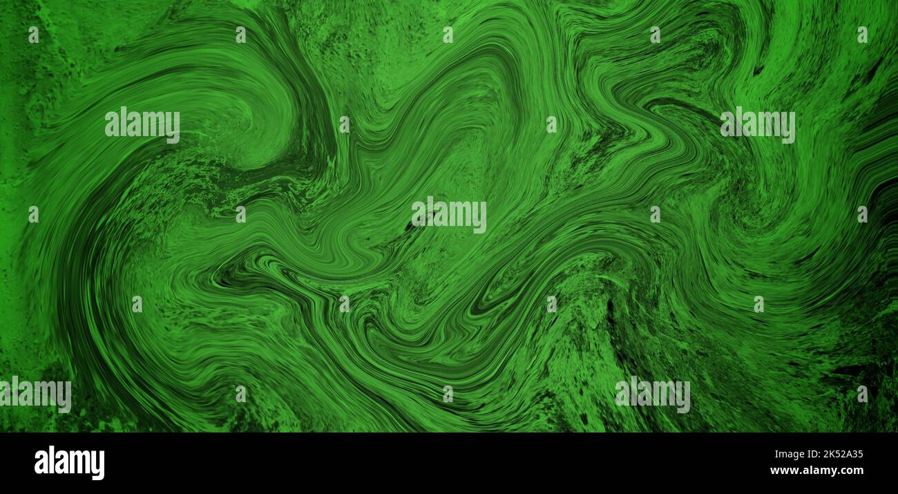 A background with wavy abstract green paint pattern Stock Photo - Alamy
