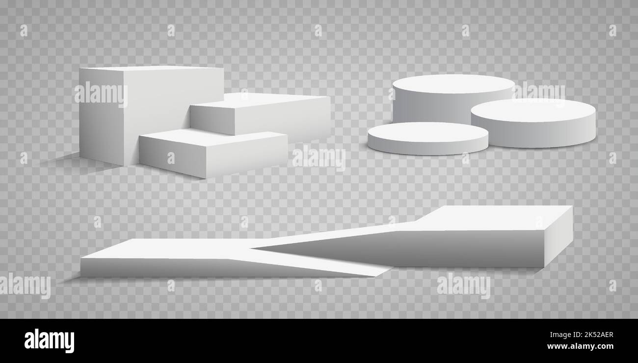Podium, isolated on a transparent background. 3d pedestal. Vector ...