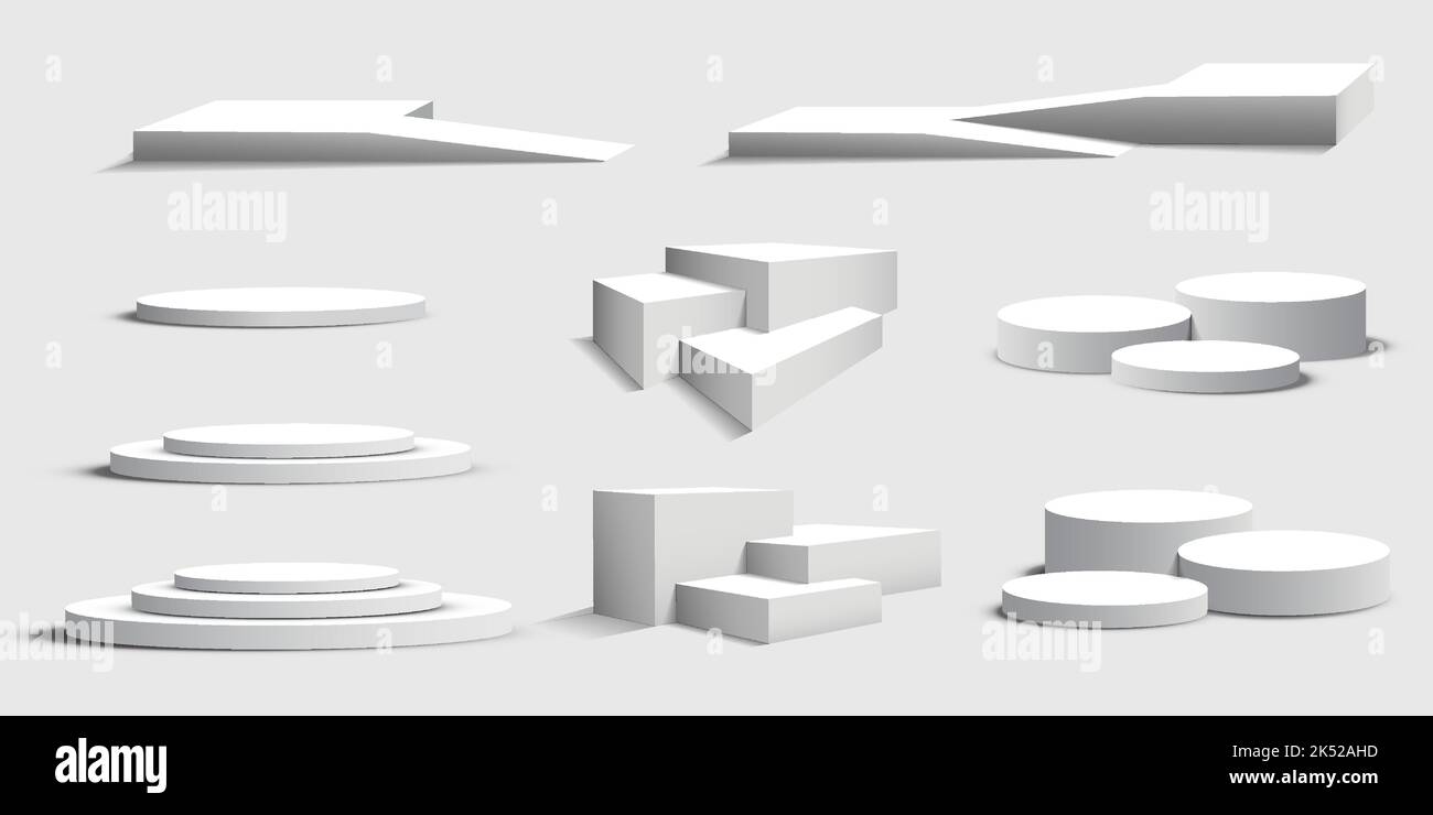 Podium, isolated on a transparent background. 3d pedestal. Vector ...