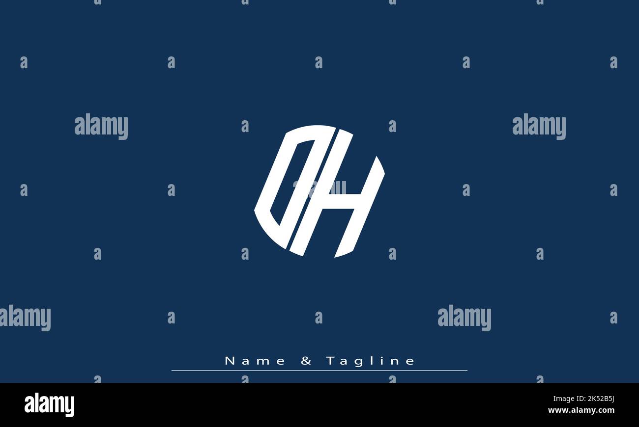 Alphabet letters Initials Monogram logo OH , HO Stock Vector Image ...
